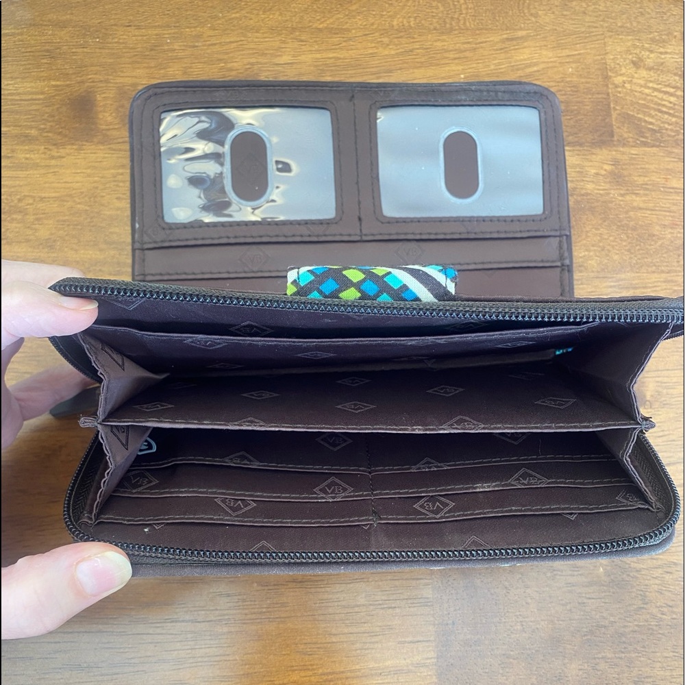 Vera Bradley Rain Forest Rfid Turn Lock Wallet - Gem